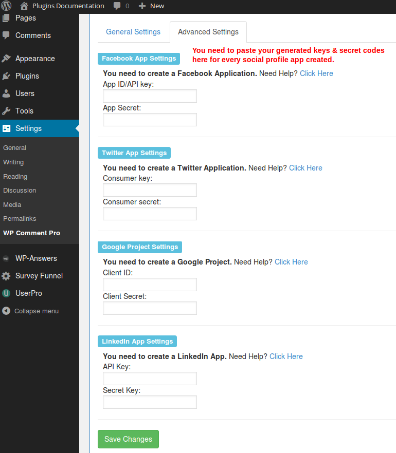 WP Comments Pro: Subscribe to Comments using Social Profiles